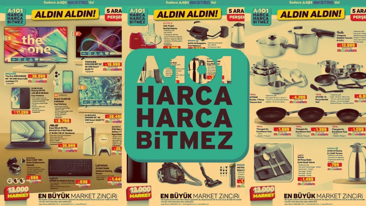 Harca harca bitmez; 5 Aralık A101 aktüel ekstra kataloğu mest etti ...